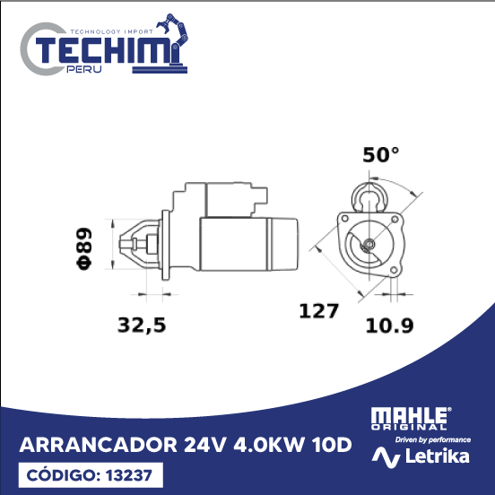 ARRANCADOR 24V 4.5KW 10D – TECHIM PERÚ